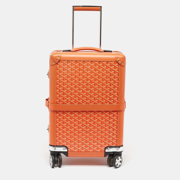 Goyard | Bags | Goyard Orange Ine Coated Canvas Bourget Pm Trolley Case ...